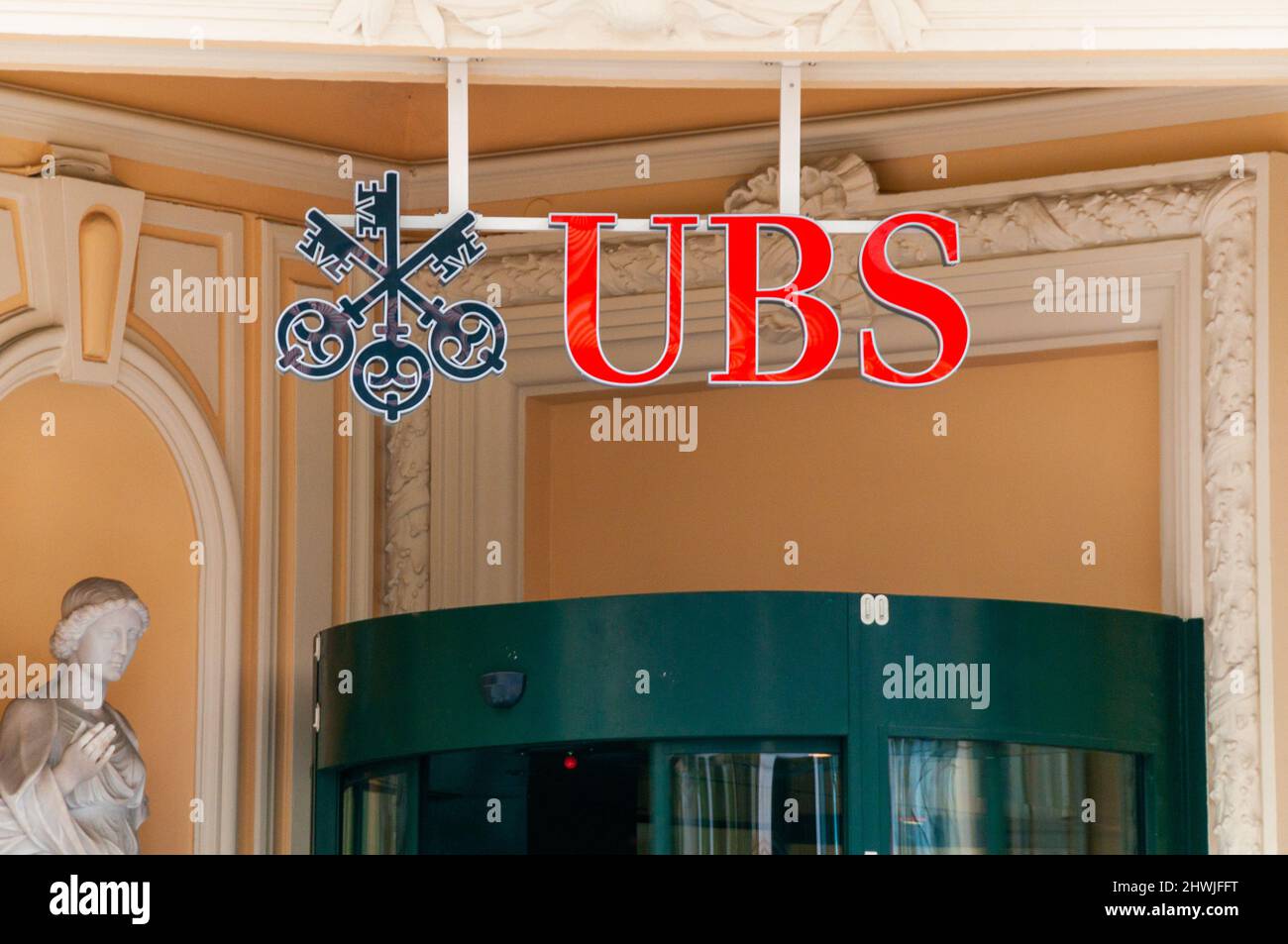 Monte Carlo, Monaco, Outside Office, Building, UBS Swiss Bank, Front ...