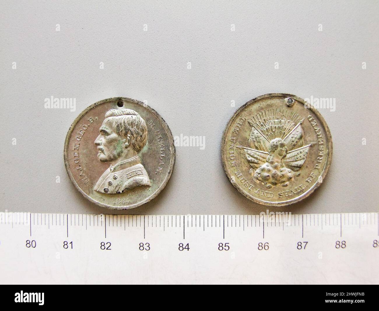 The McClellan Campaign Medal. Subject: George B McClellan, American ...