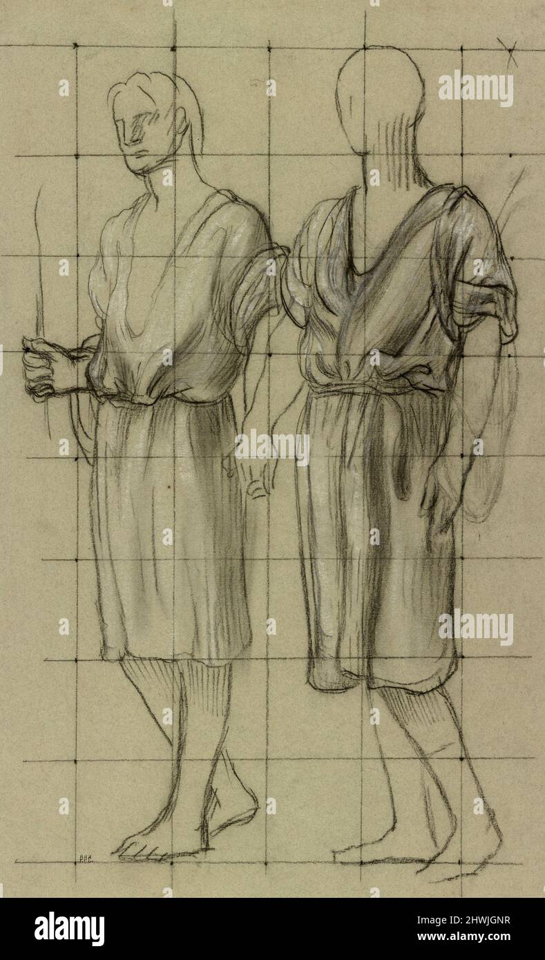 Study of Two Standing Figures. Artist: Pierre Puvis de Chavannes ...