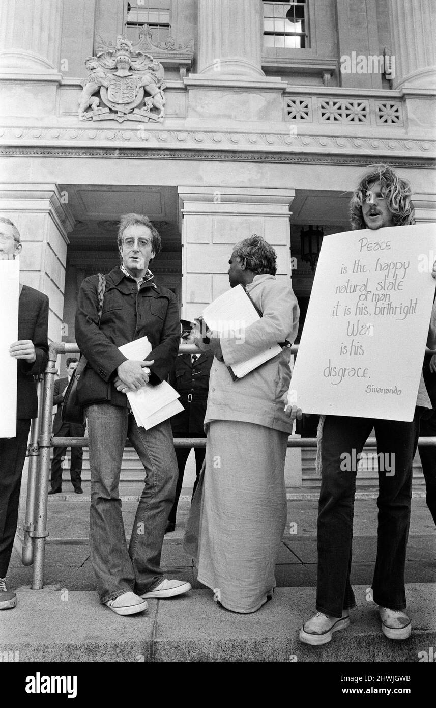 Peter Sellers and Swami Vishnu on a Peace Mission in Belfast. He is ...