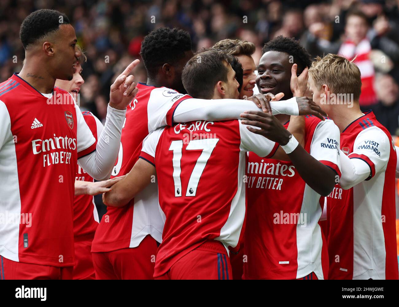 Arsenal Players 2022 Celebrating