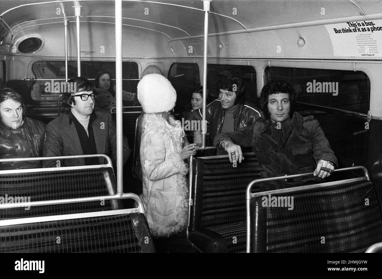 Singer Tom Jones filming a TV special today called "The London Bridge ...