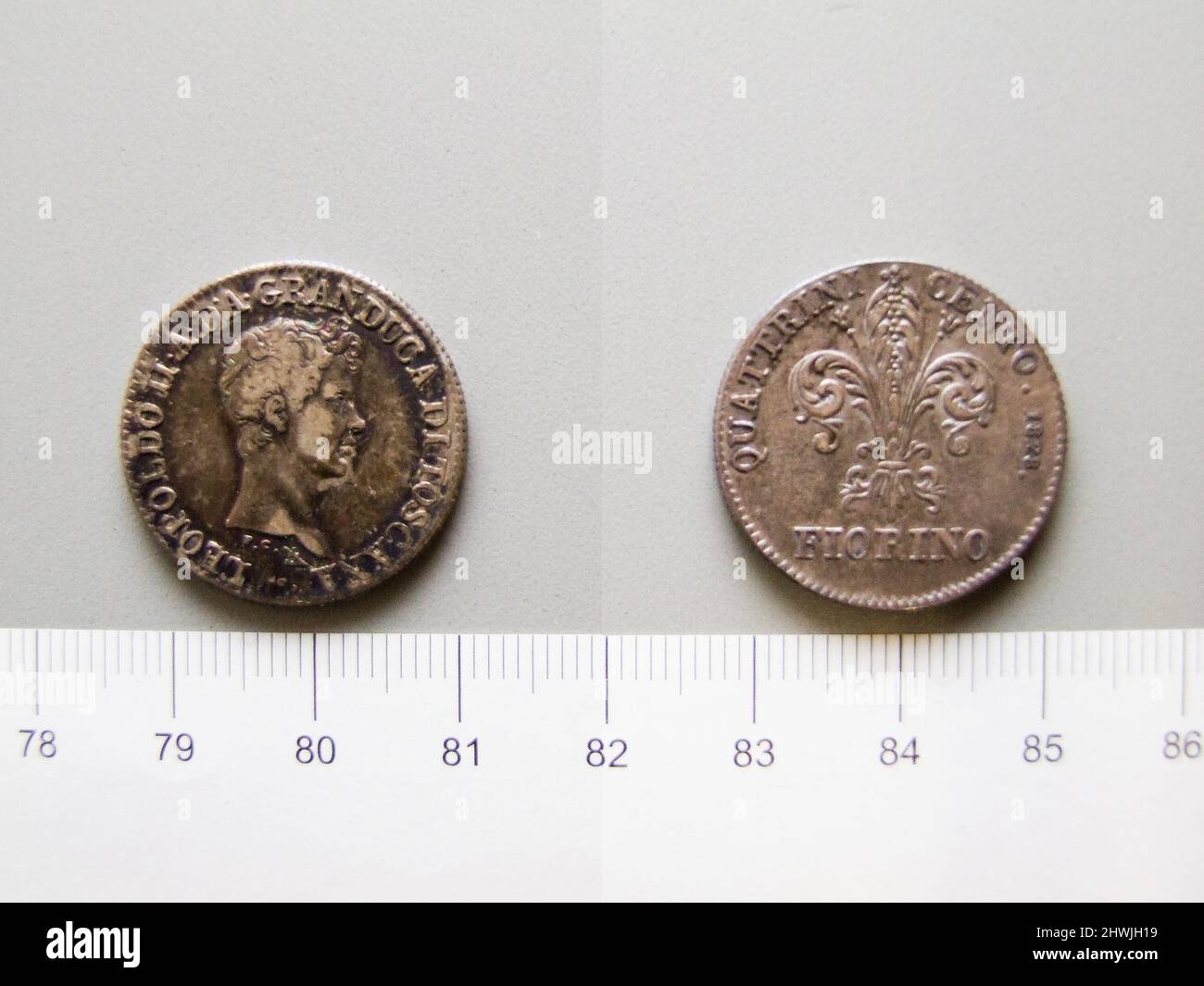 Fiorino of Grand Duke Leopold II from Tuscany. Ruler: Leopold II, Grand ...