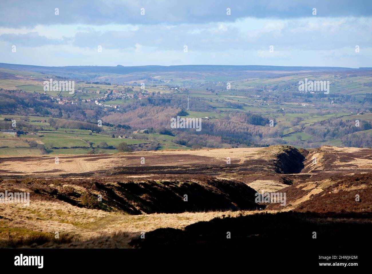 Goathland countryside in the hearth of the North York Moors National ...