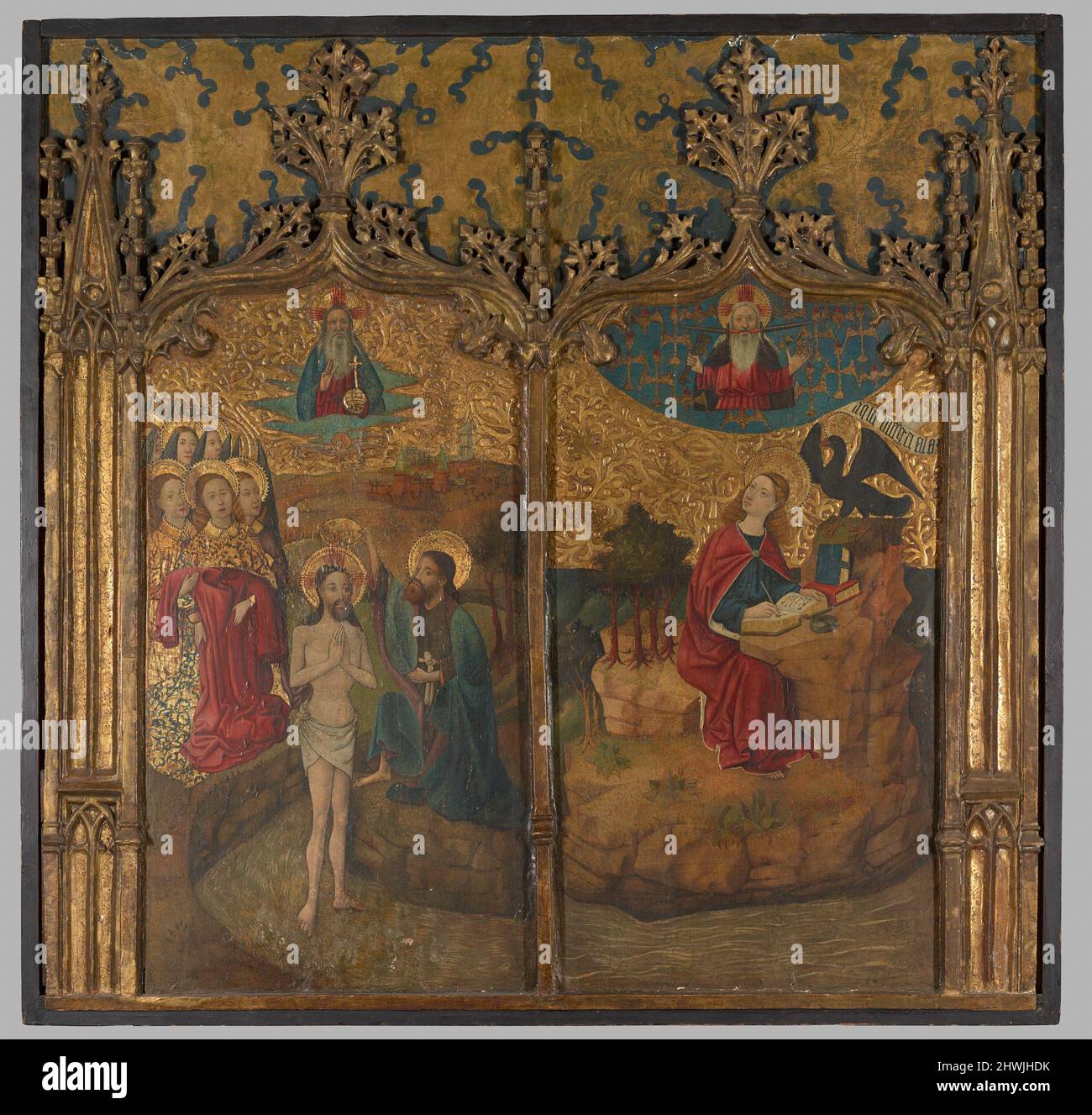 The Baptism of Christ and Saint John. Artist: Unknown Stock Photo - Alamy