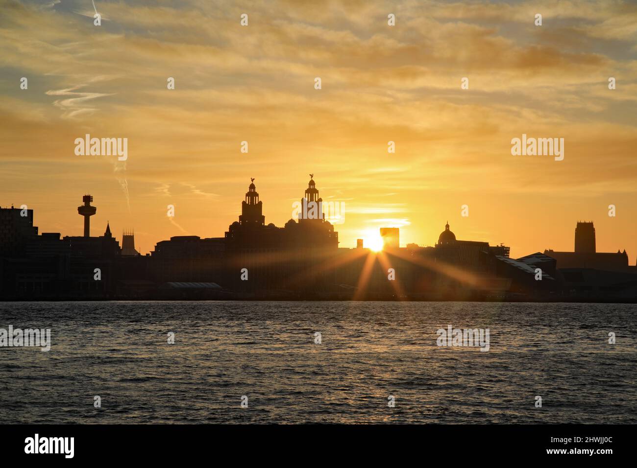 Sunrise At Liverpool Waterfront High Resolution Stock Photography and ...