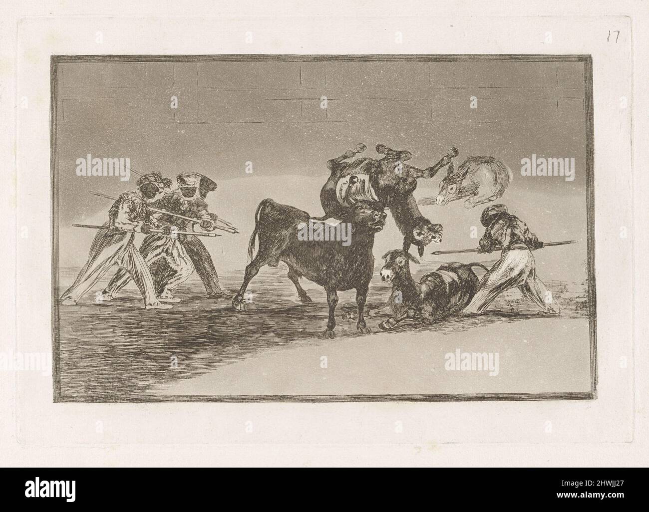 Palenque de los moros hecho con burros para defenderse del toro ...