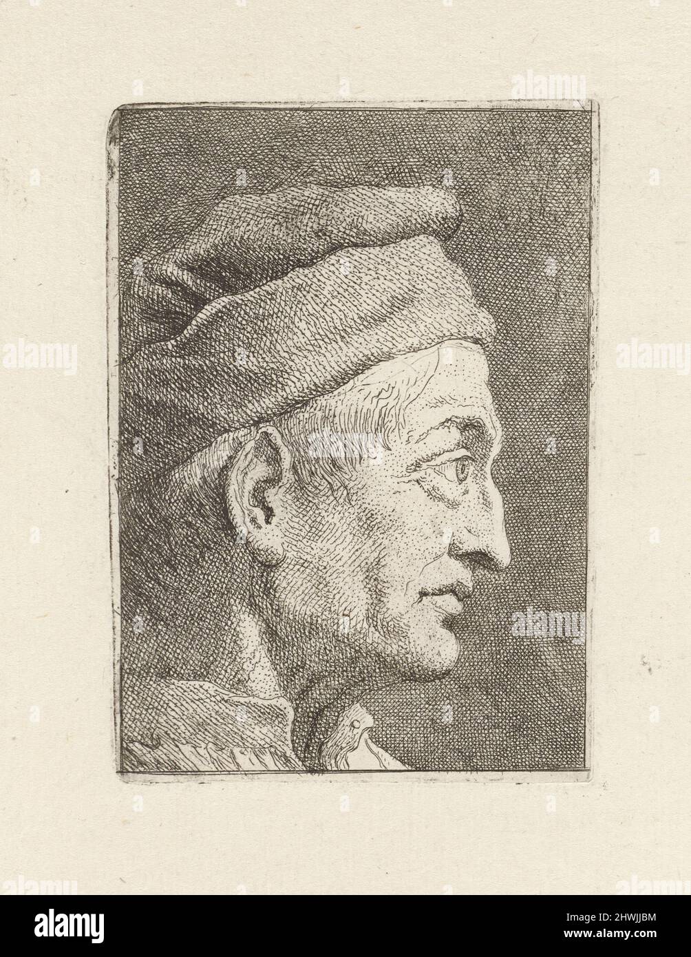 Profile of an Old Man, from the Raccolta di Teste (Collection of Heads ...