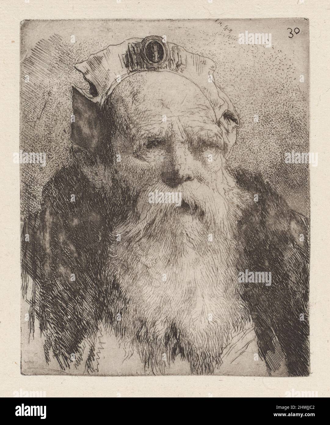 Old Man with Beard, from the Raccolta di Teste (Collection of Heads ...