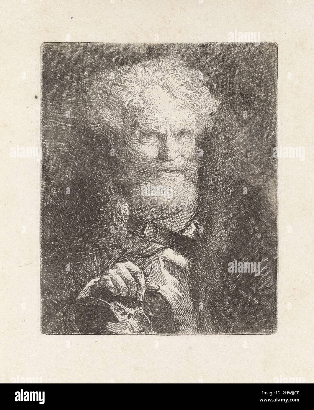 Old Man with a Helmet, from the Raccolta di Teste (Collection of Heads ...