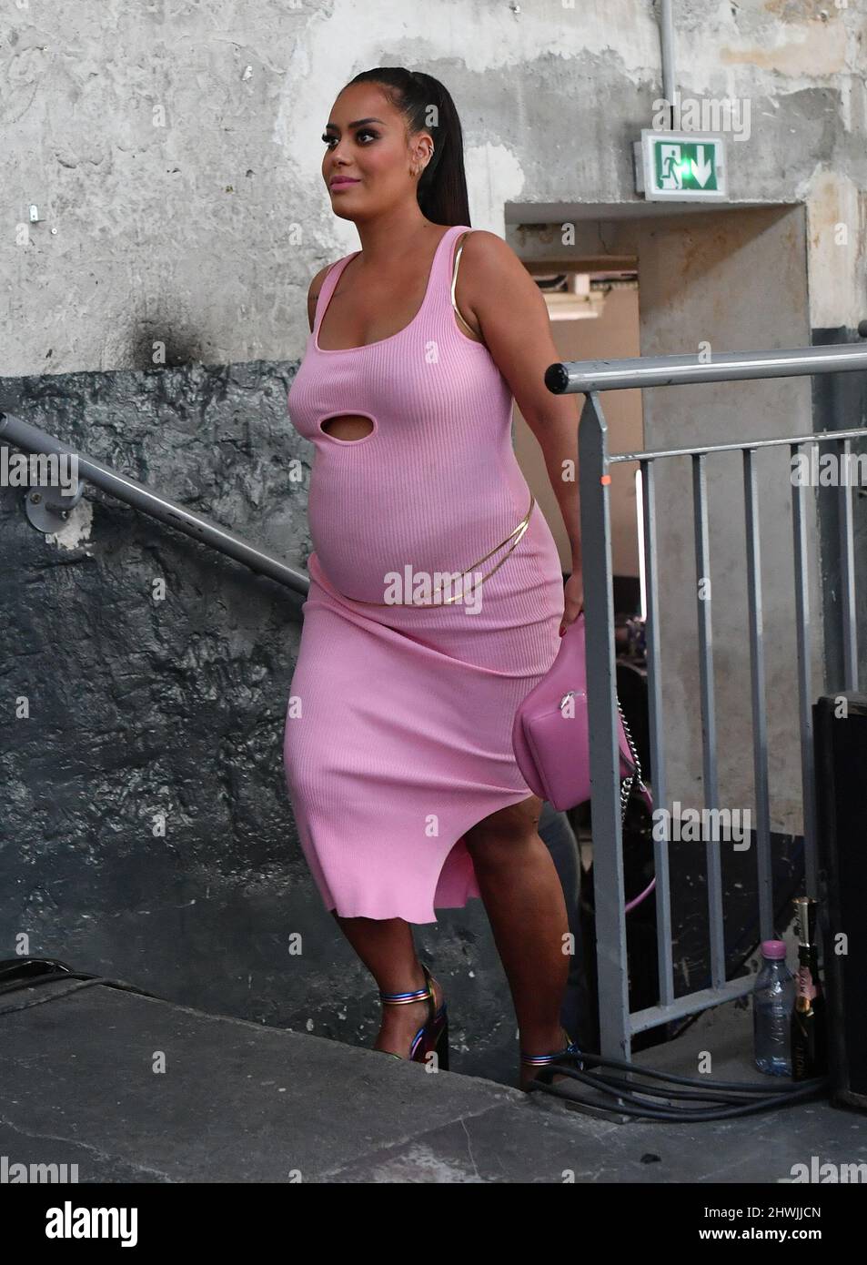 Singer Amel Ben walks the runway during the Lecourt Mansion Womenswear ...