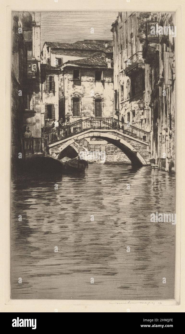 Osmarin Canal. Artist: Mortimer Menpes, British, 1855–1938 Stock Photo ...