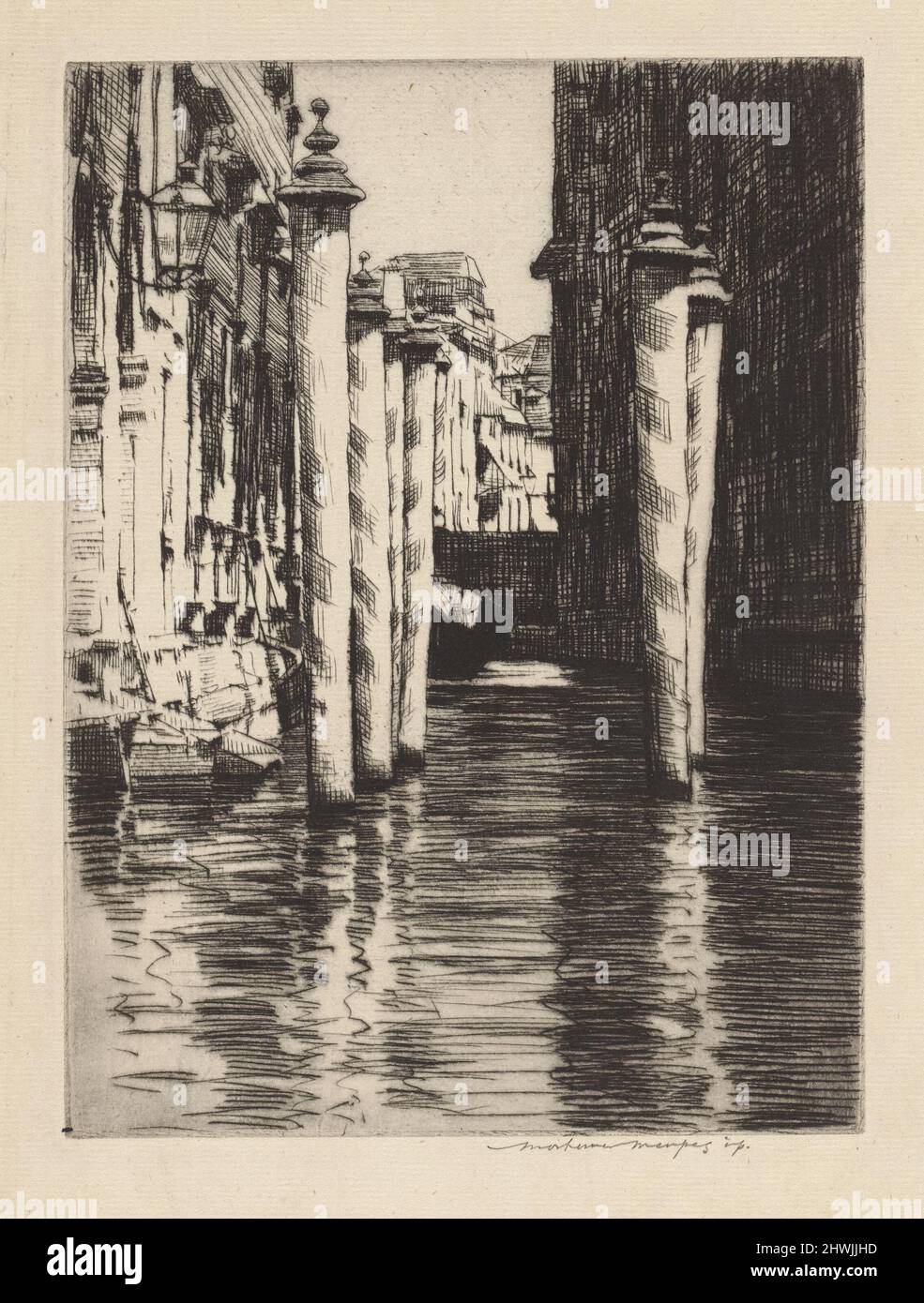 A Narrow Canal, Venice. Artist: Mortimer Menpes, British, 1855–1938 ...