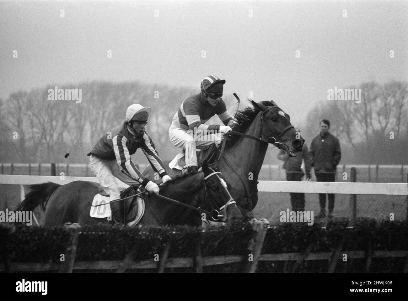 Horse racing at Windsor. Bill Smith on the right, riding Joe's Bar ...