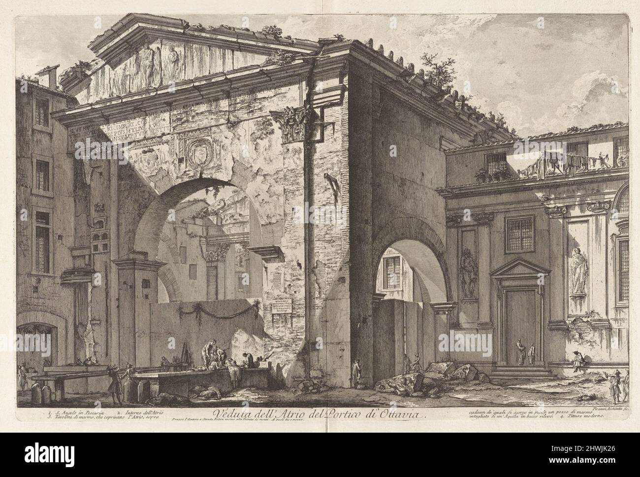 Veduta dell’Atrio del Portico di Ottavia (View of the Atrium of the ...