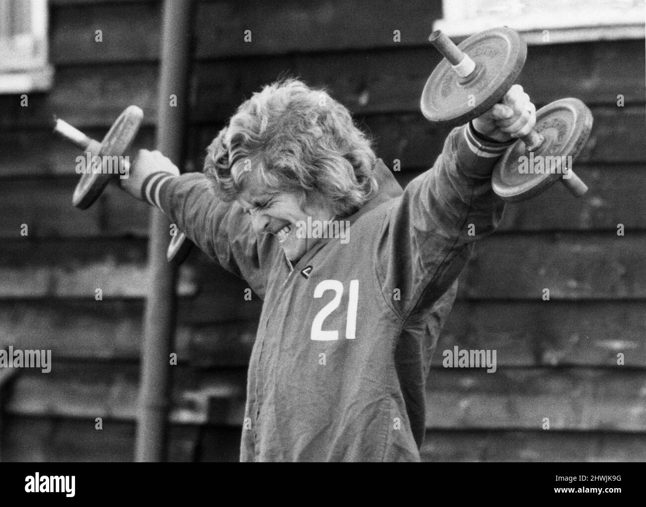 Chris Garland of Chelsea weight-training ahead of Chelsea's Division ...