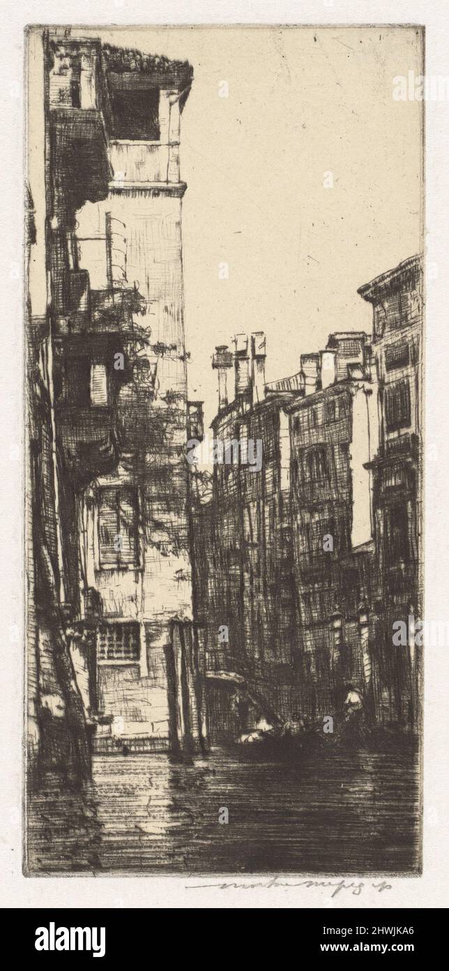 Canal. Artist: Mortimer Menpes, British, 1855–1938 Stock Photo - Alamy
