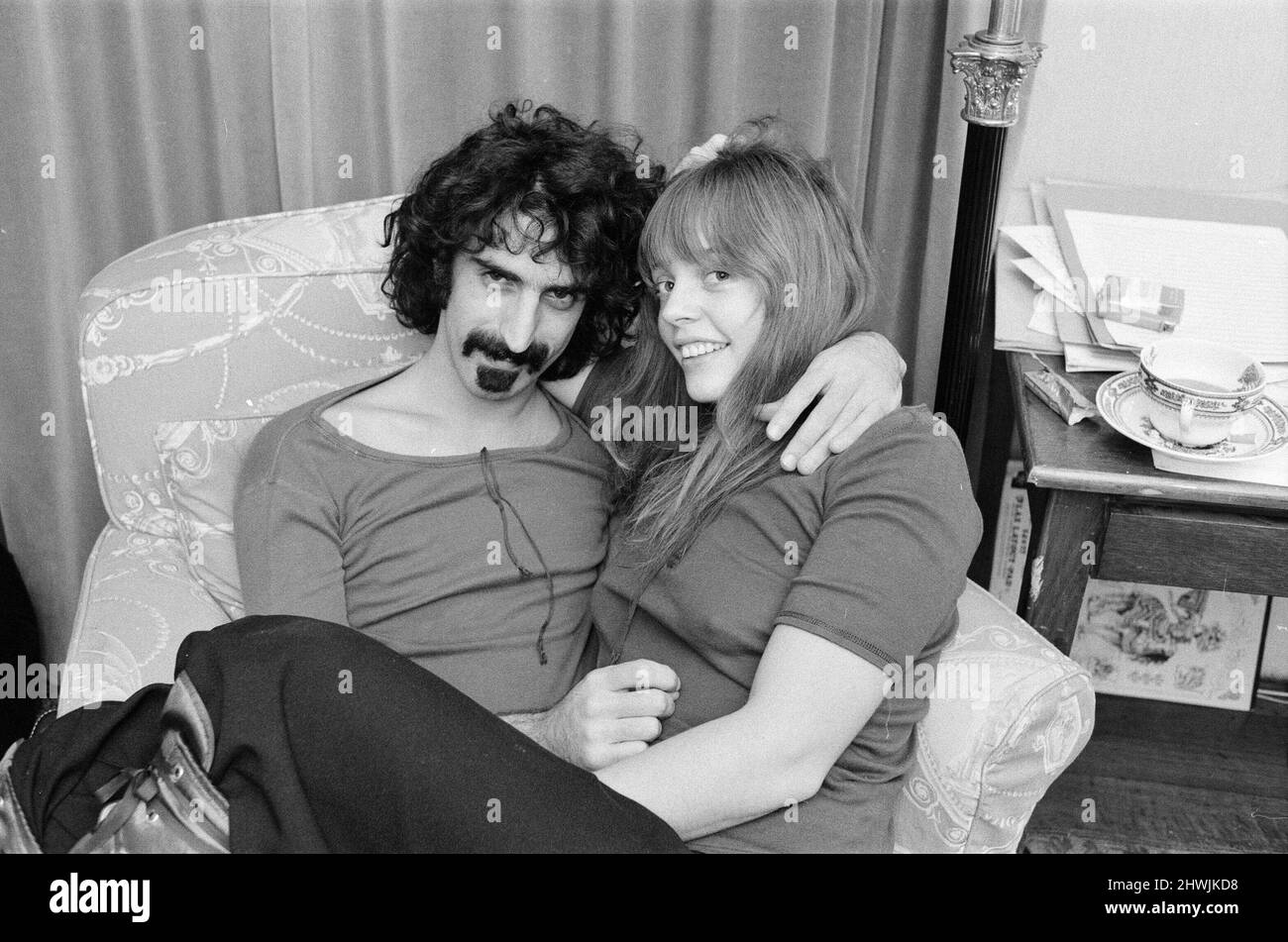 Frank Zappa. American musician.Pictured here with his wife Gail, in ...