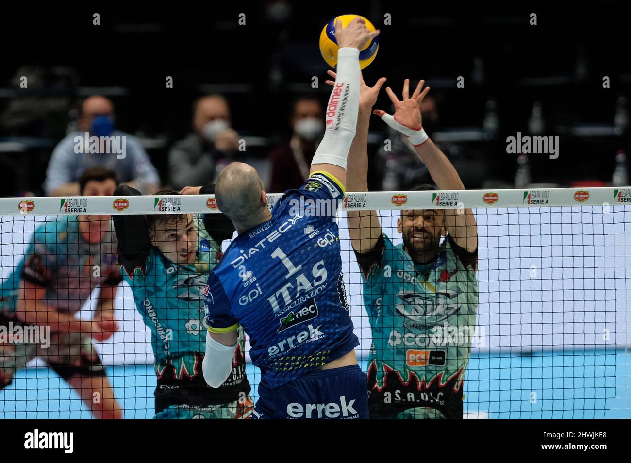 Unipol Arena, Bologna, Italy, marzo 06, 2022, Block of Sebastian Sole ...