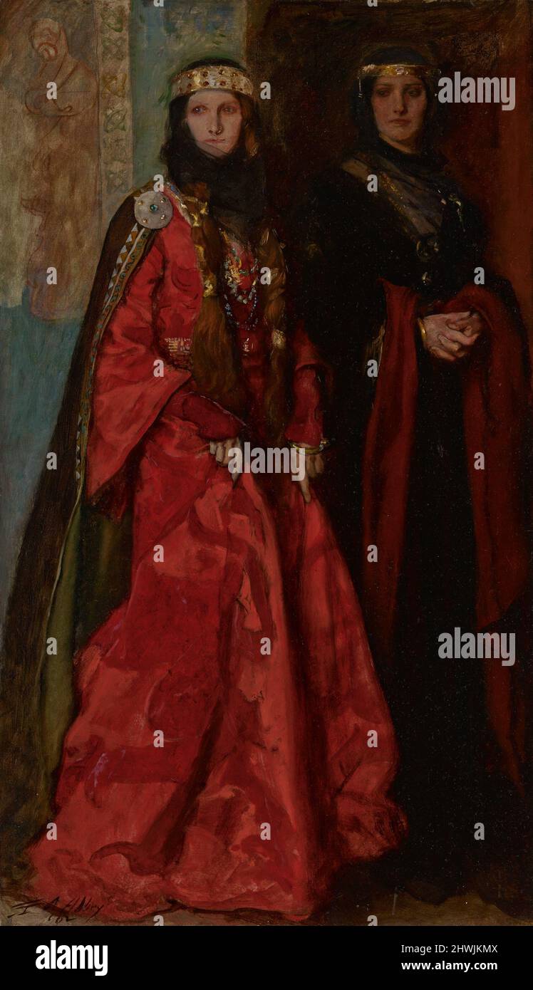 Goneril and Regan, King Lear, Act I, Scene I. Artist: Edwin Austin Abbey, American, 1852–1911, M ...