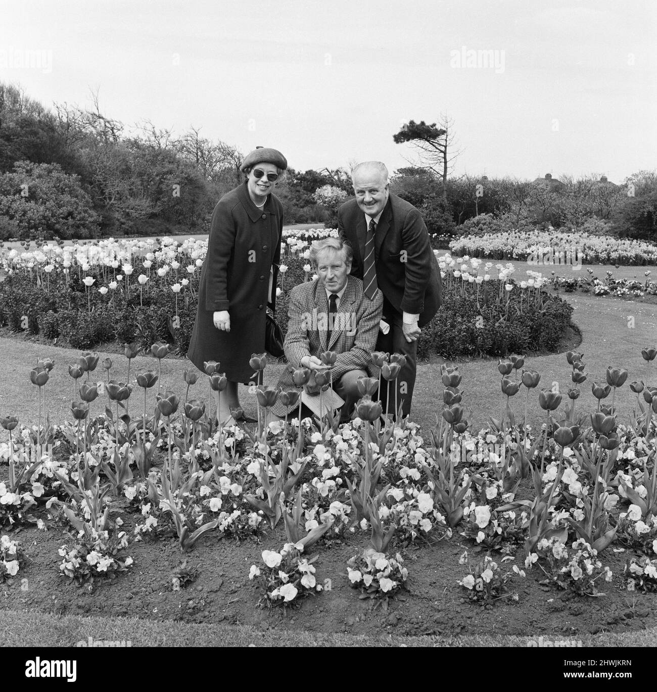 Britain in Bloom judges in Redcar. 1971 Stock Photo - Alamy