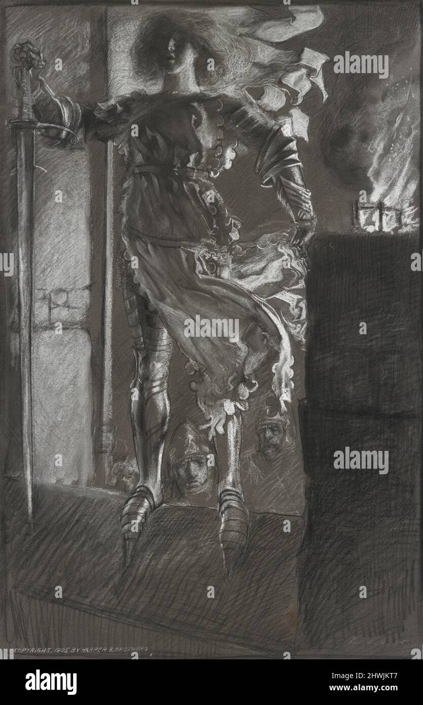 La Pucelle, from King Henry VI, Part I, act 3, scene 2. Artist: Edwin ...