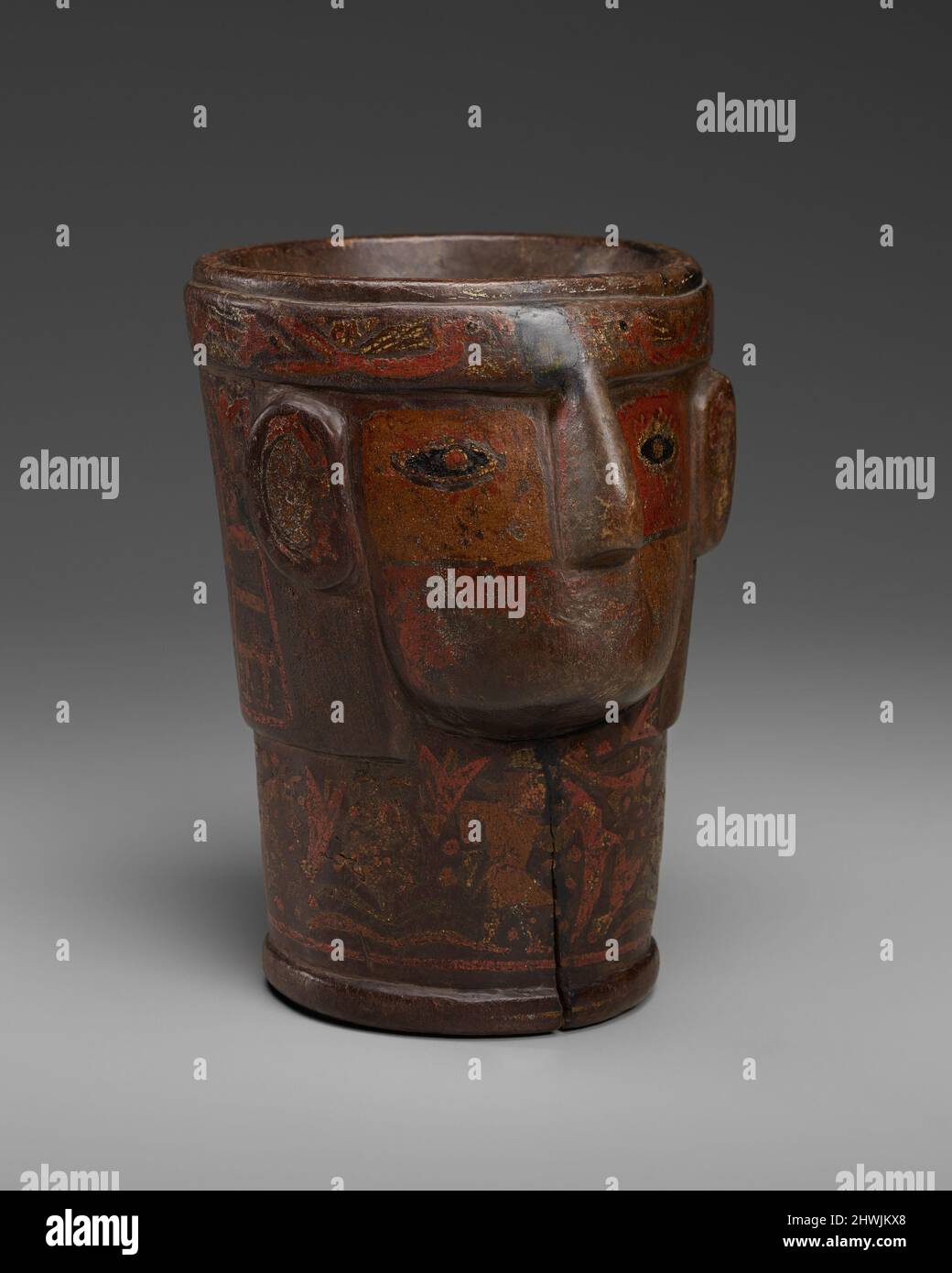Kero (Ceremonial Drinking Vessel). Artist: Unknown Stock Photo - Alamy
