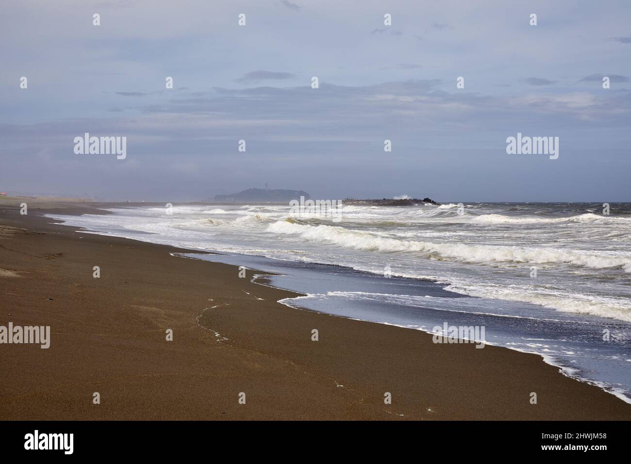 Chigasaki beach, Enoshima; Chigasaki, Kanagawa Prefecture, Japan Stock ...