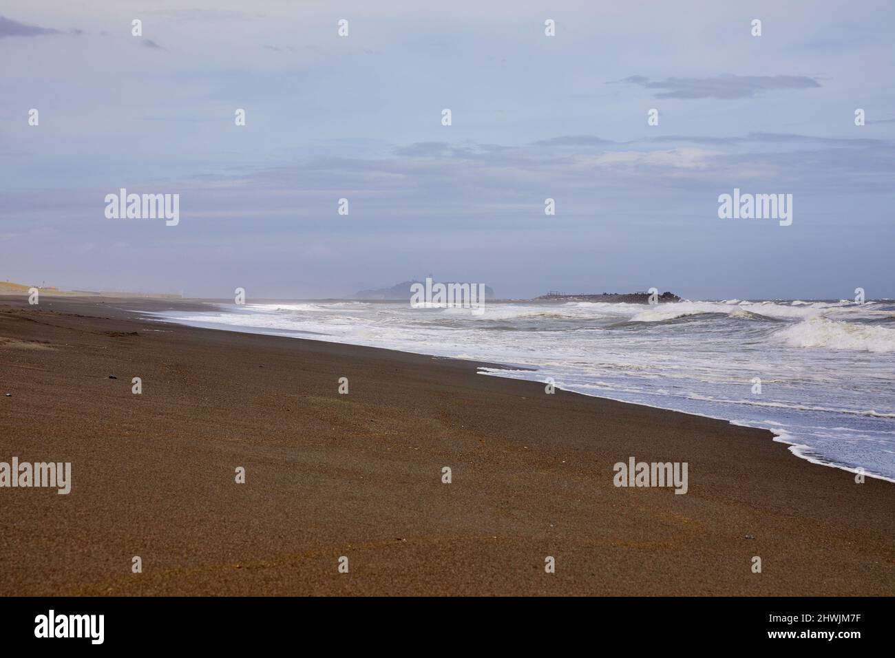 Chigasaki beach, Enoshima; Chigasaki, Kanagawa Prefecture, Japan Stock ...