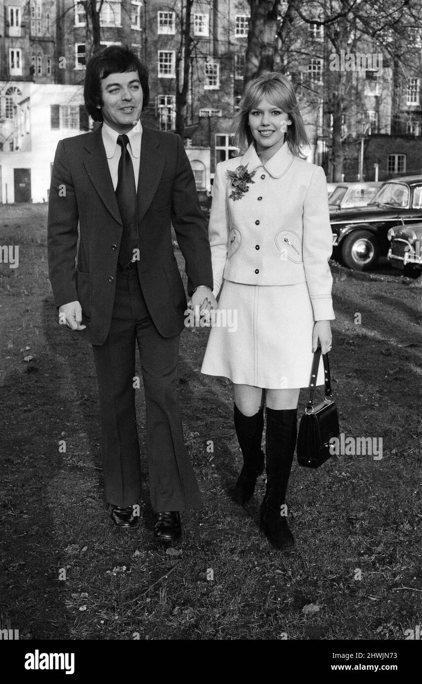 The wedding of Tony Blackburn and Tessa Wyatt at Caxton Hall, London ...