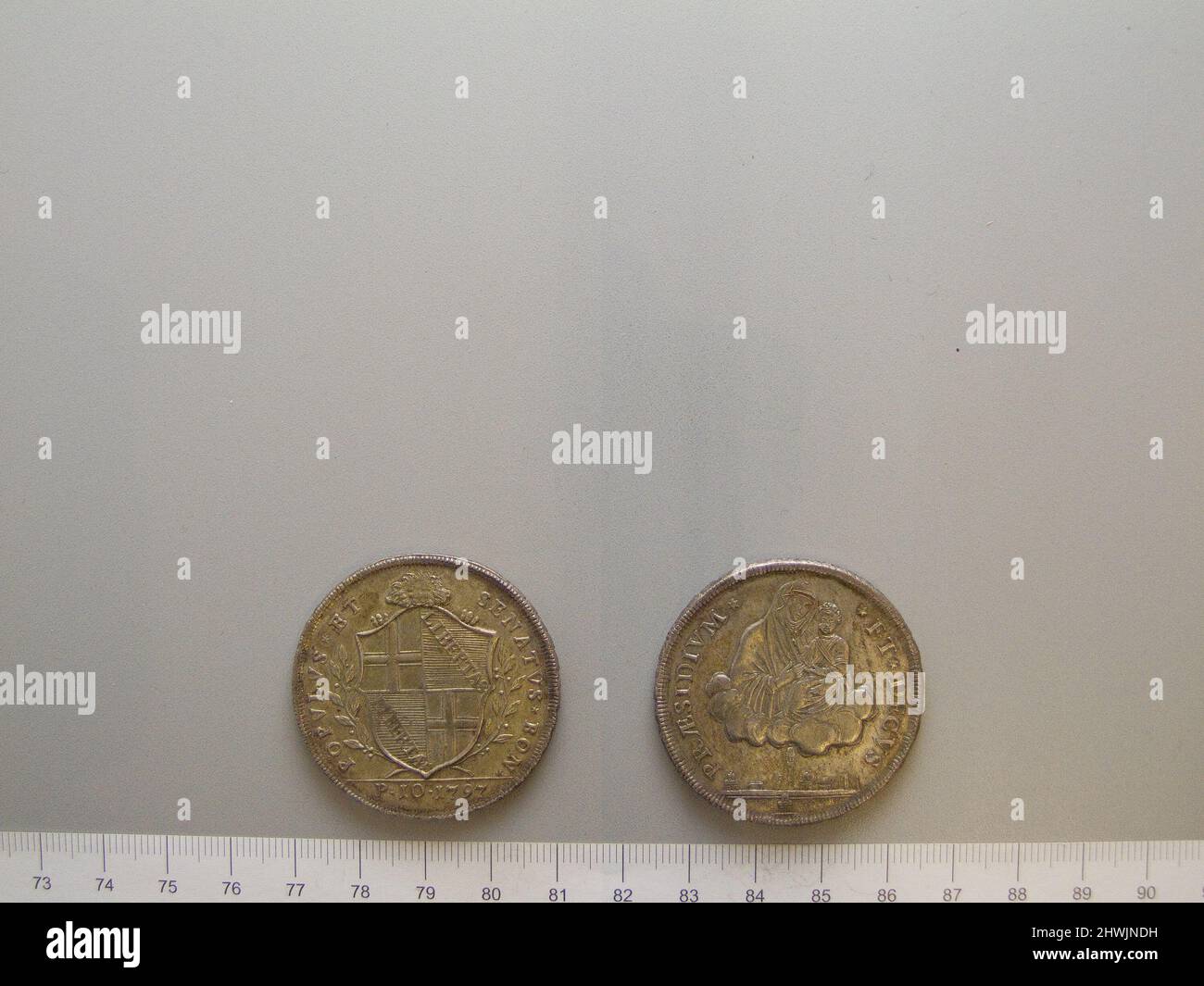 1 Scudo of Popular Government of Bologna from Board of Revenue. Ruler ...