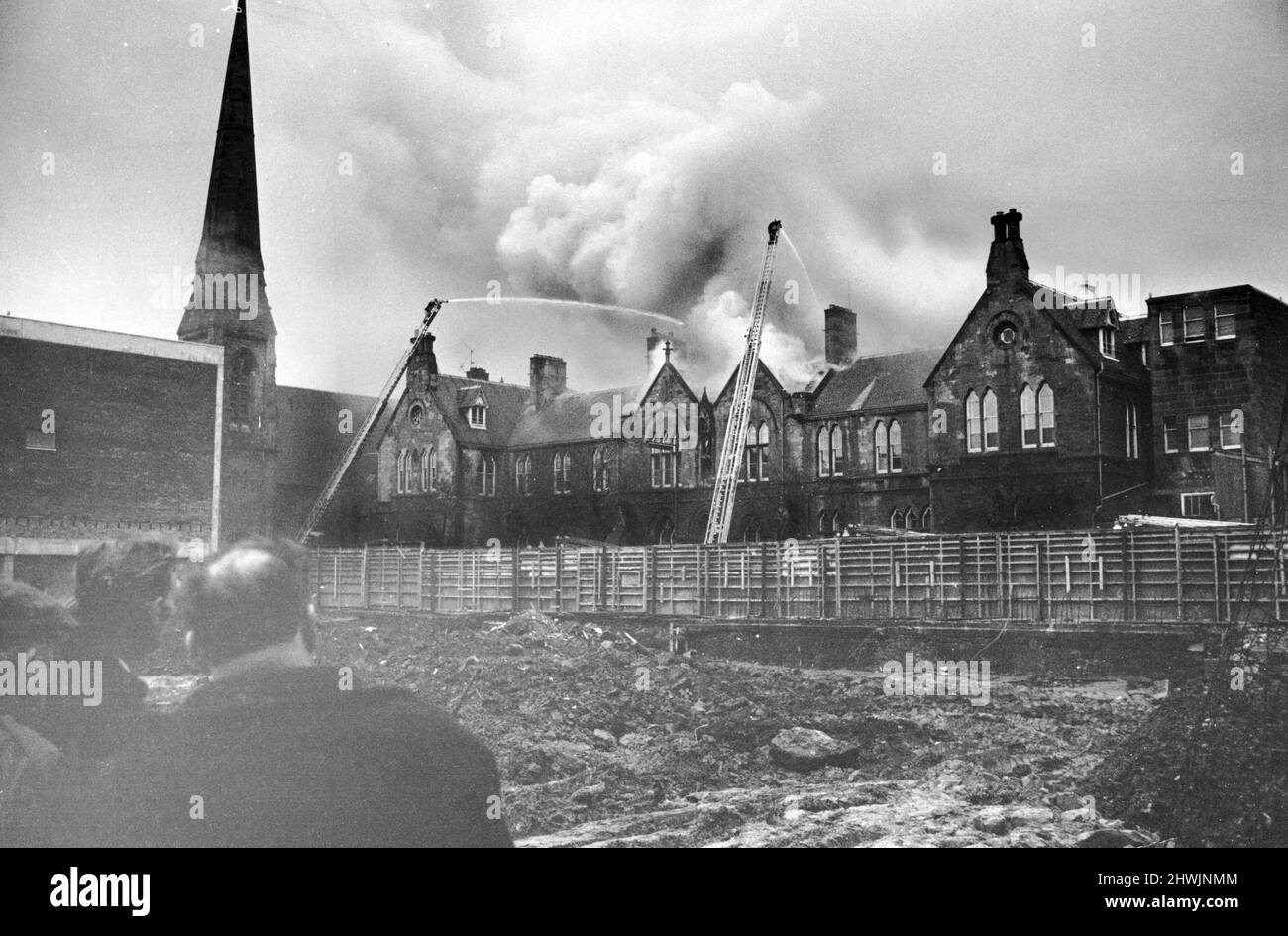 Fire at Glasgow Eye Infirmary, January 1971.The fire is believed to ...