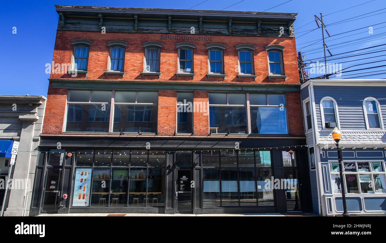 NORWALK, CT, USA - MARCH 3 2022: Edlin Building at North Main St in ...