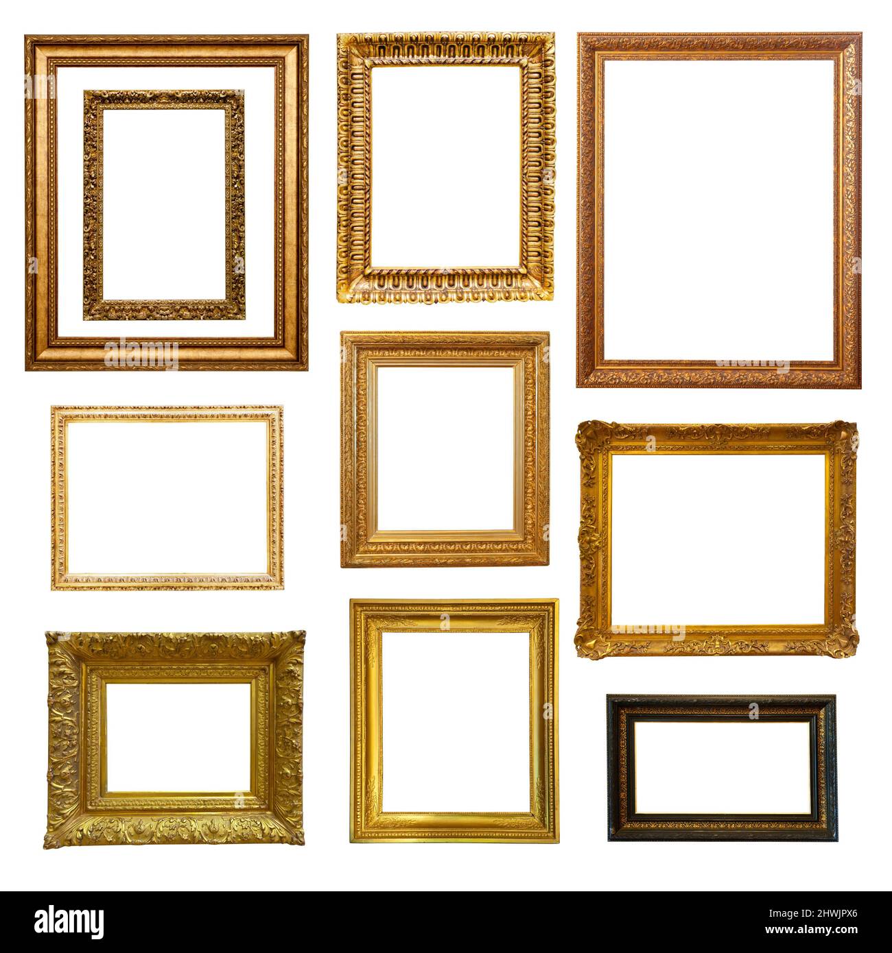 Set luxury frame border Cut Out Stock Images & Pictures - Alamy