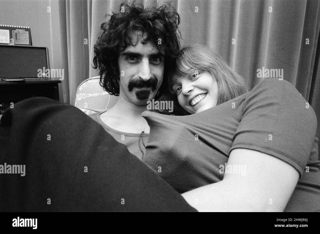 Frank Zappa. American musician.Pictured here with his wife Gail, in ...