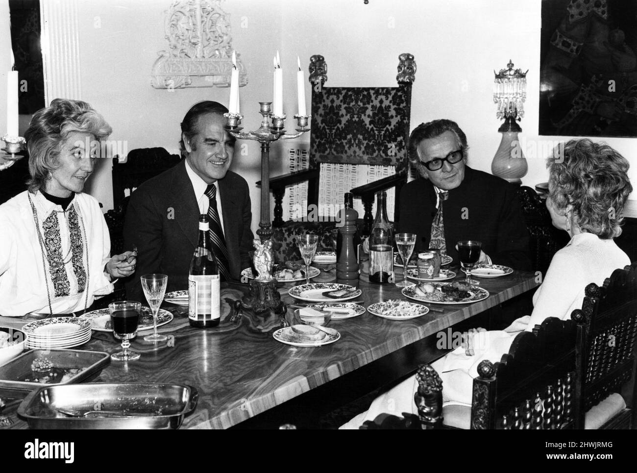 Senator George McGovern entertained to a private dinner party by Leo ...