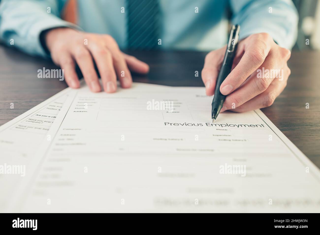 HR staff Submit a job application for new employees to fill out job ...