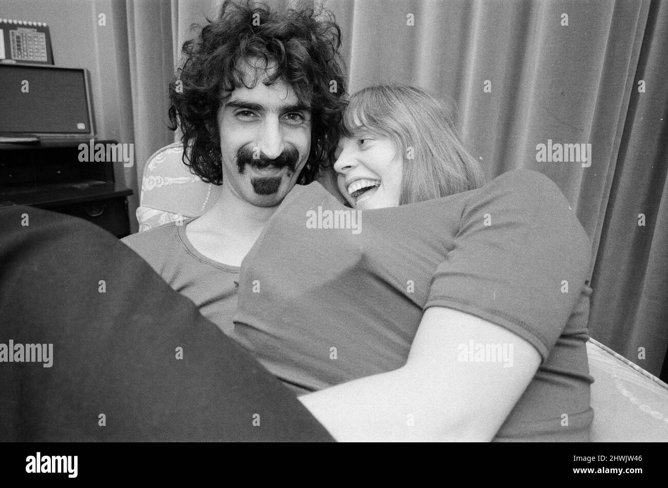 Frank Zappa. American musician.Pictured here with his wife Gail, in ...