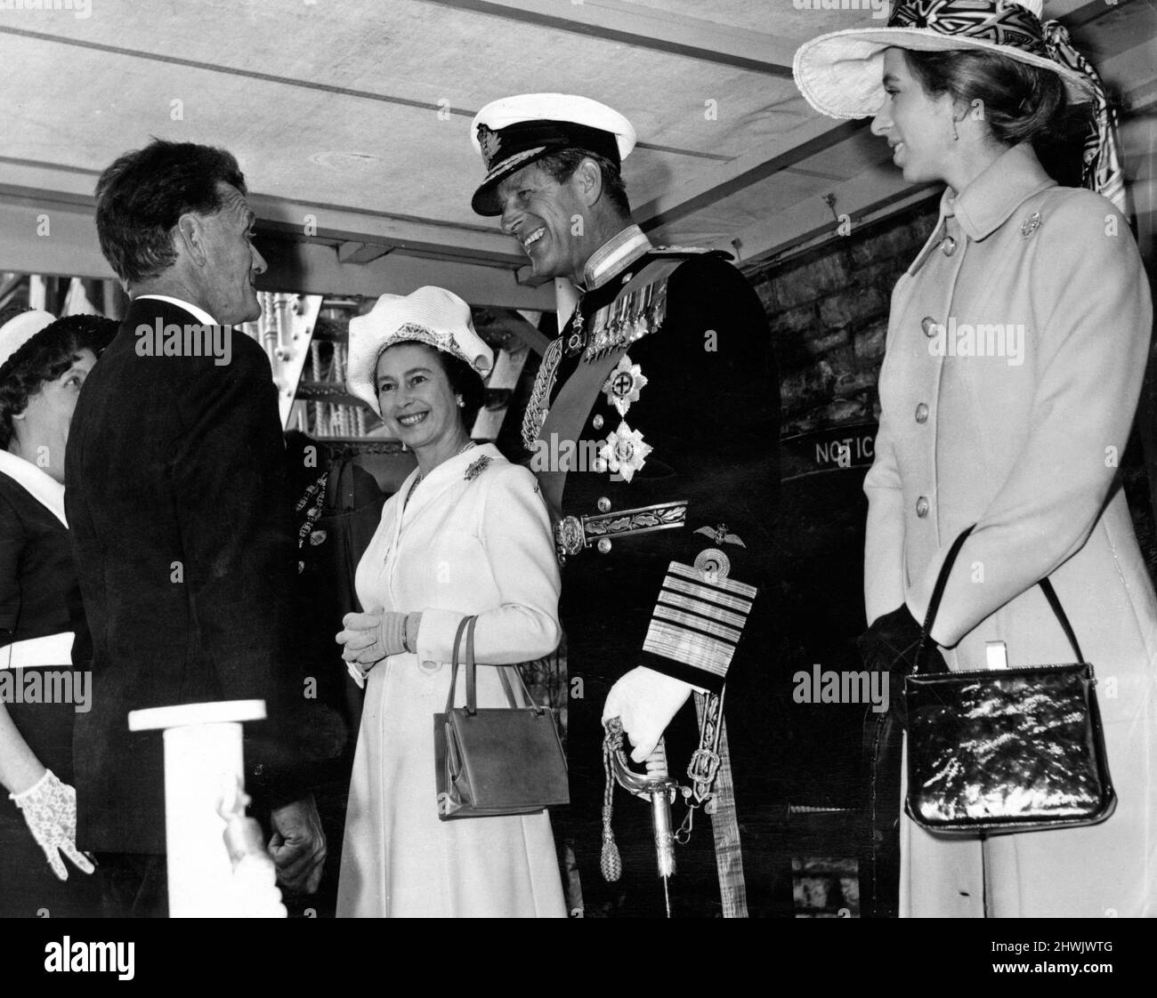 Prince philip princess elizabeth 1970s Black and White Stock Photos ...