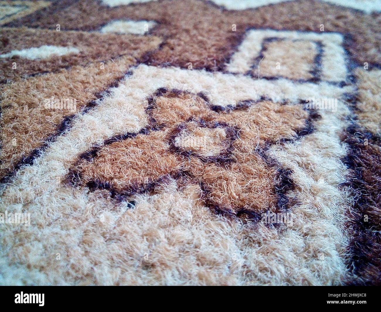 The pattern and texture of the carpet fabric on the floor Stock Photo ...