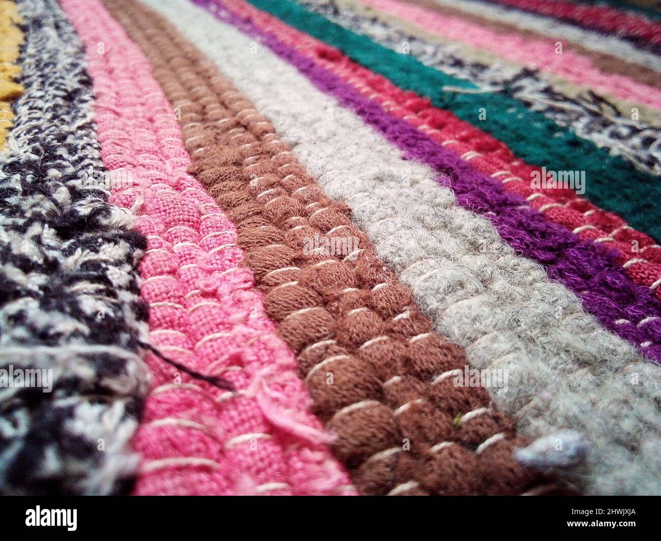 The pattern and texture of the carpet fabric on the floor Stock Photo ...