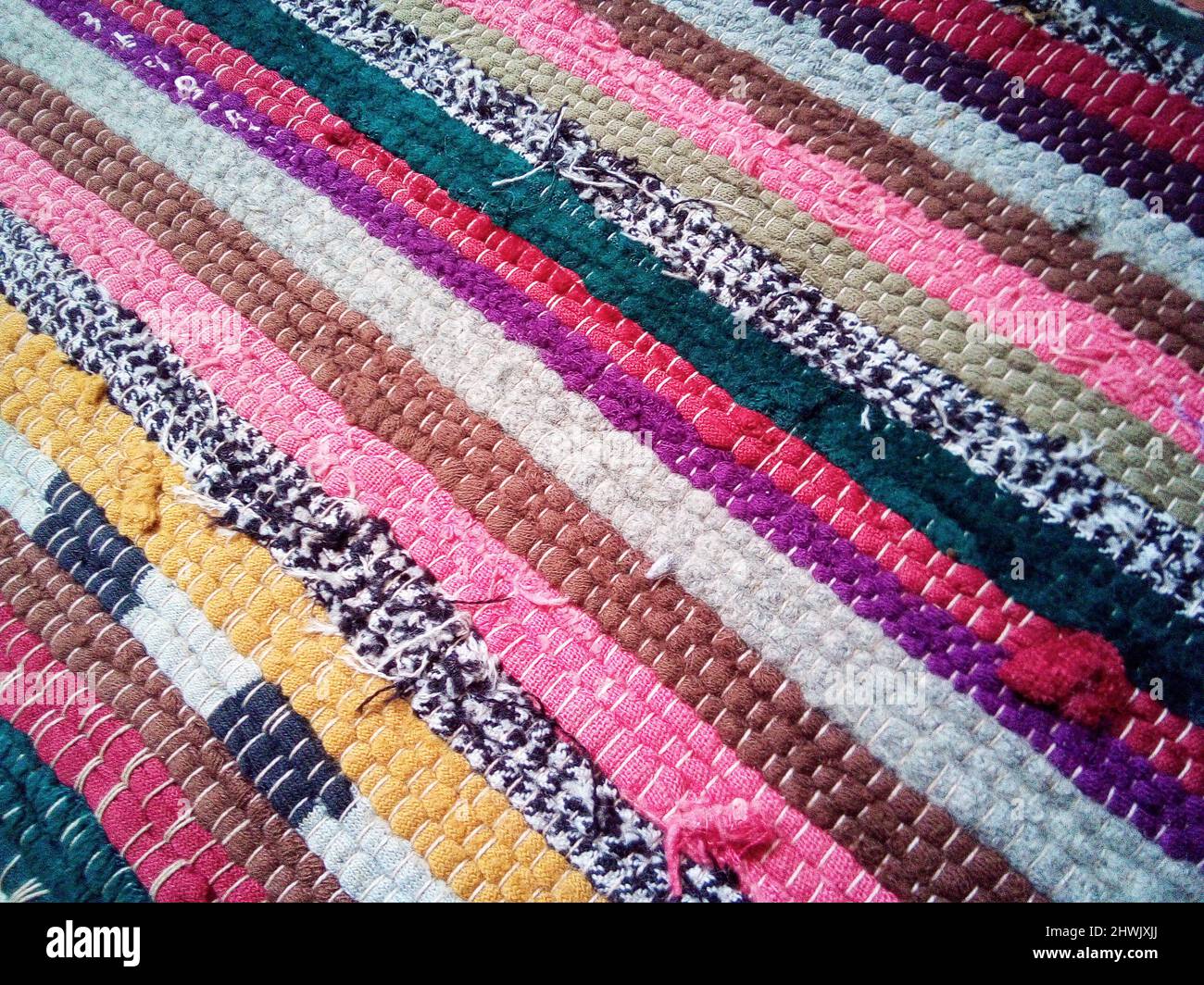 The pattern and texture of the carpet fabric on the floor Stock Photo ...