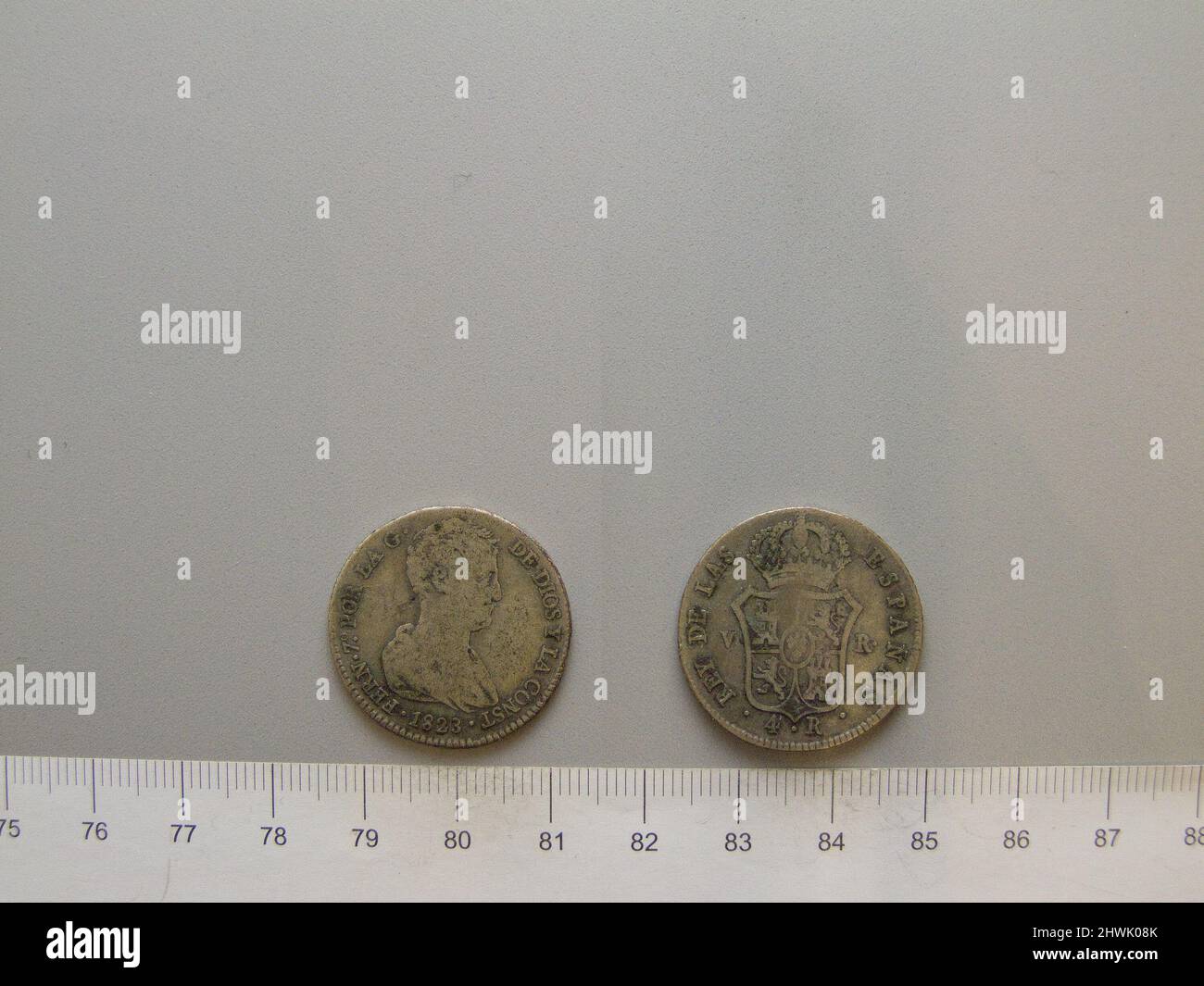 4 Reales of Ferdinand VII, King of Spain from Unknown . Ruler ...