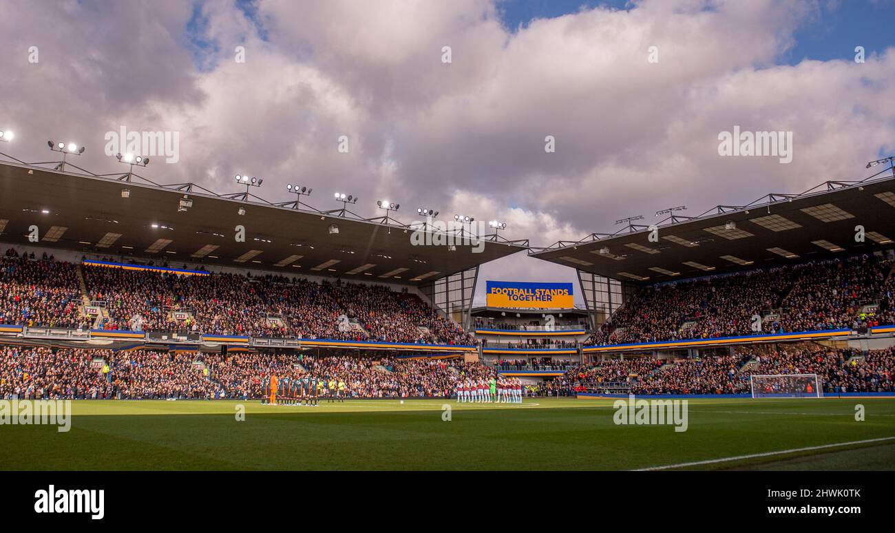 A Football Stands Together sign is displayed prior to kick-off in ...