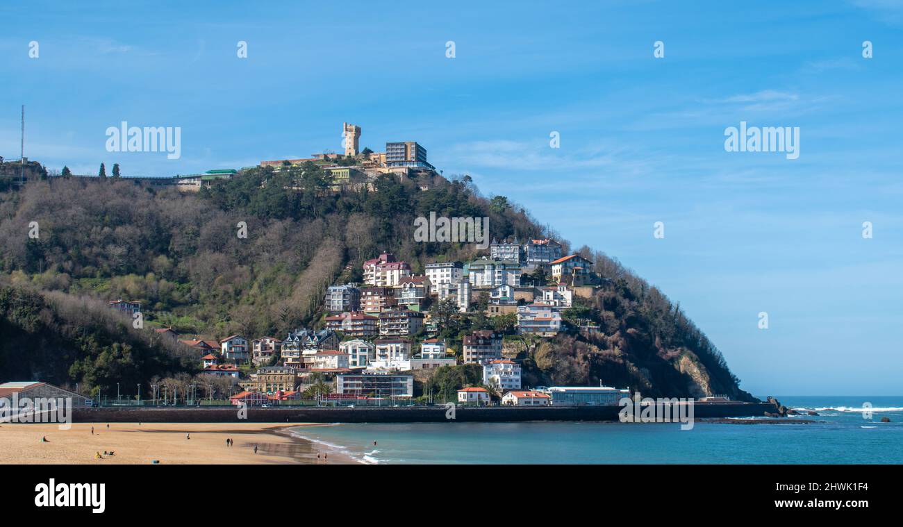 Mount Igueldo in San Sebastian (Donostia) - Spain Stock Photo - Alamy