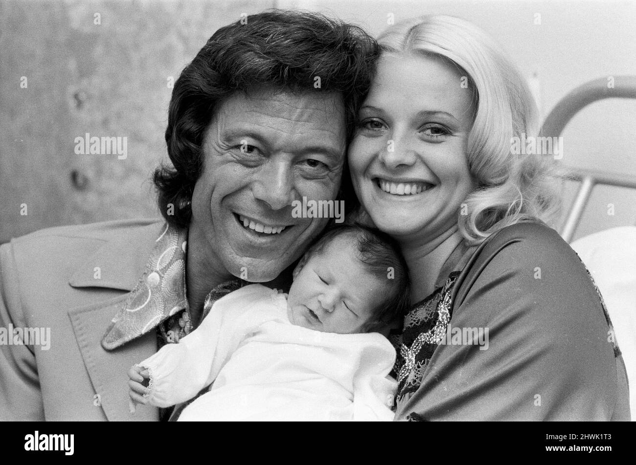 Lionel Blair with his wife Susan and their new baby daughter Lucy at ...