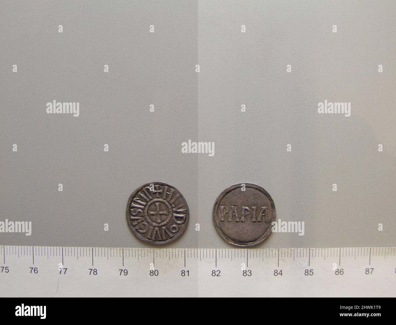 Denaro of Louis the Pious (Louis I) from Board of Revenue. Ruler: Louis ...