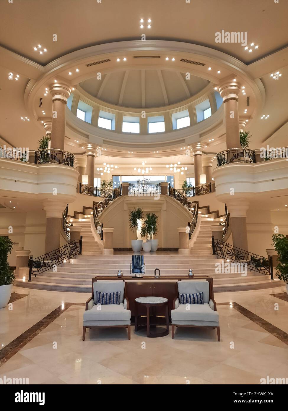 Sharm el sheikh. Egypt September 2021. Hotel lobby Renaissance Sharm El ...