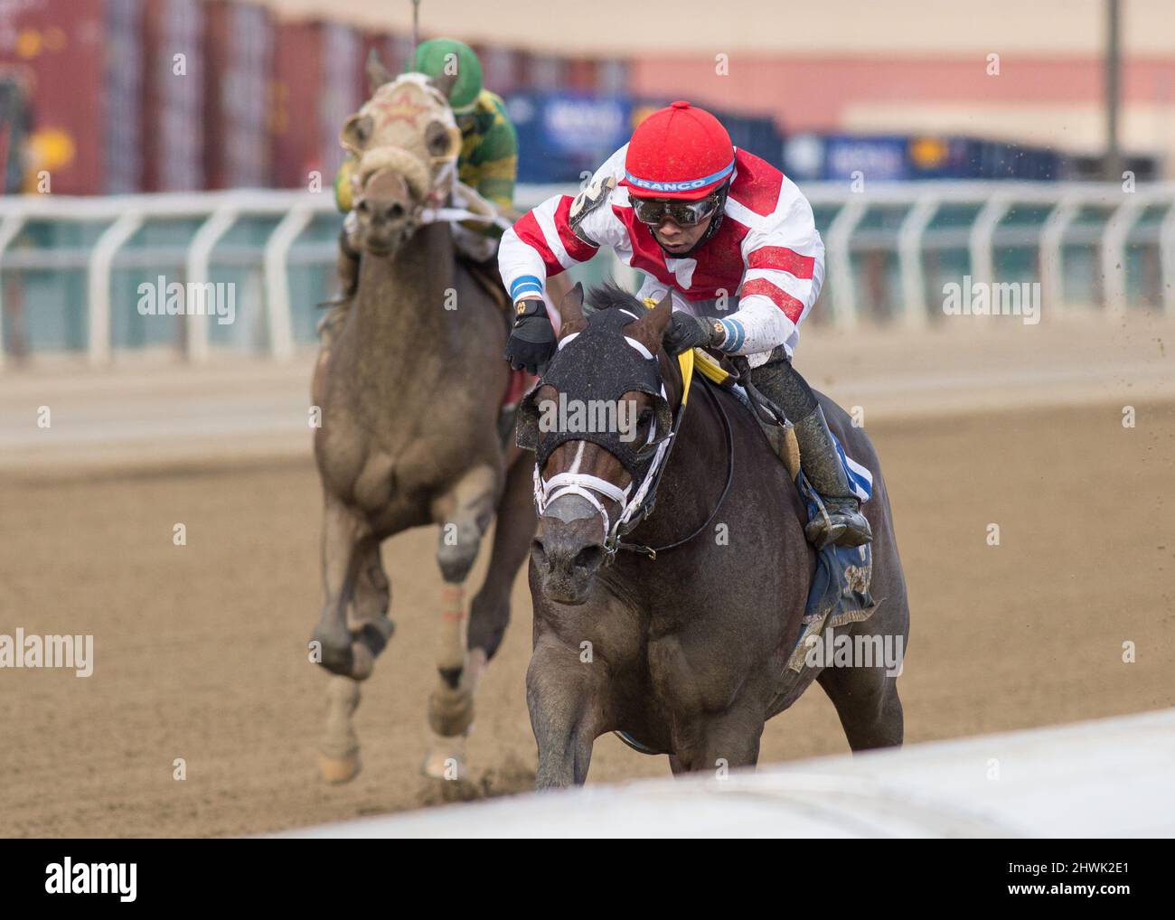 Officiating #3, ridden by jockey Manny Franco wins the Tom Fool Handicap (Grade 3) on Gotham ...
