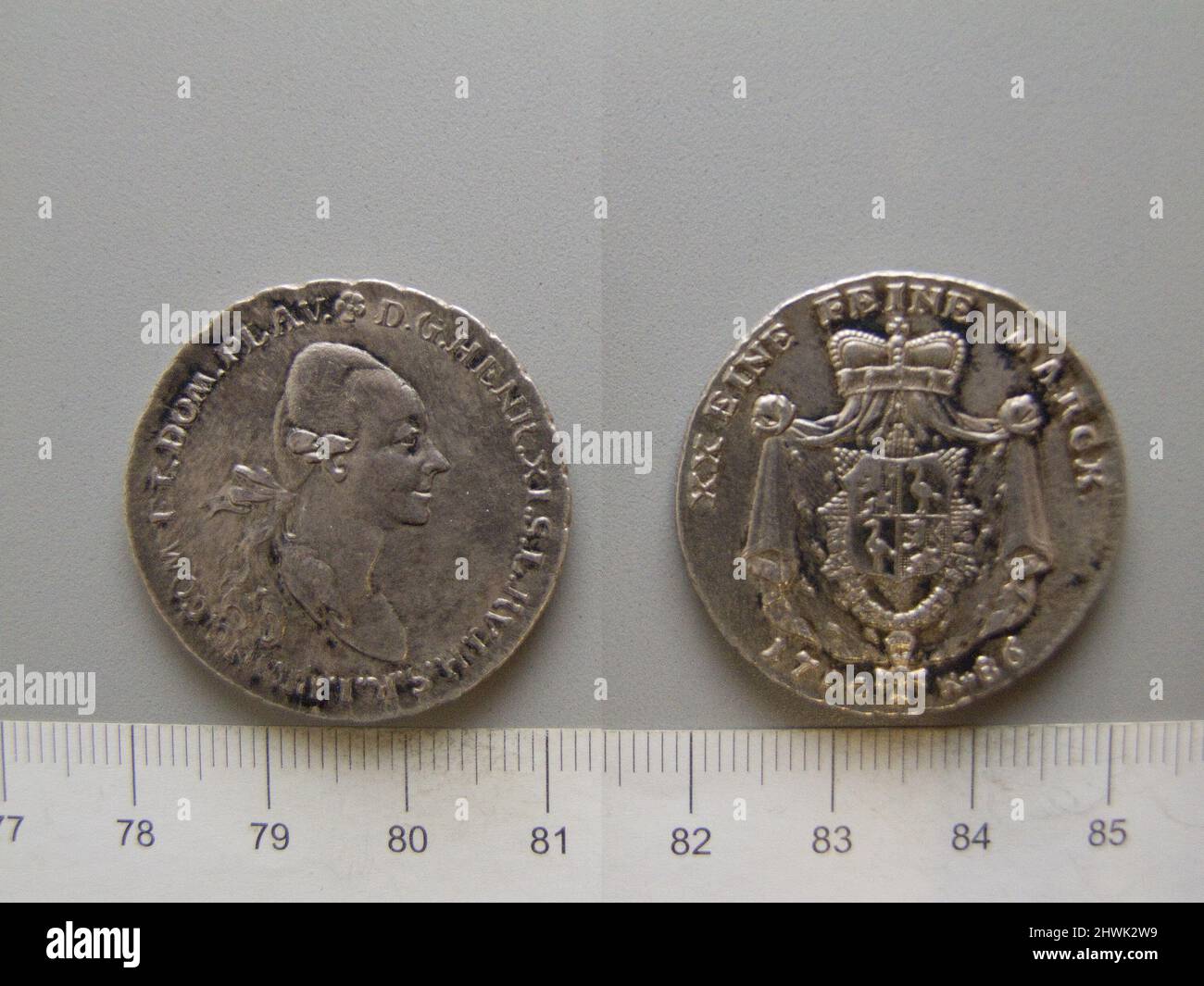 1 Thaler of Prince Heinrich XI from Unknown . Ruler: Prince Heinrich XI ...